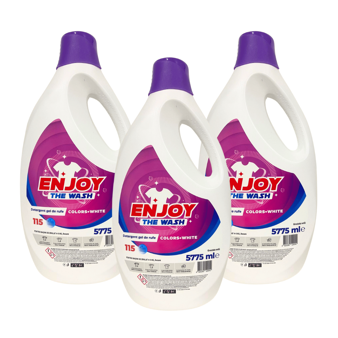 Pachet 3x Detergent Lichid Enjoy The Wash Colors + White 5.775L ...